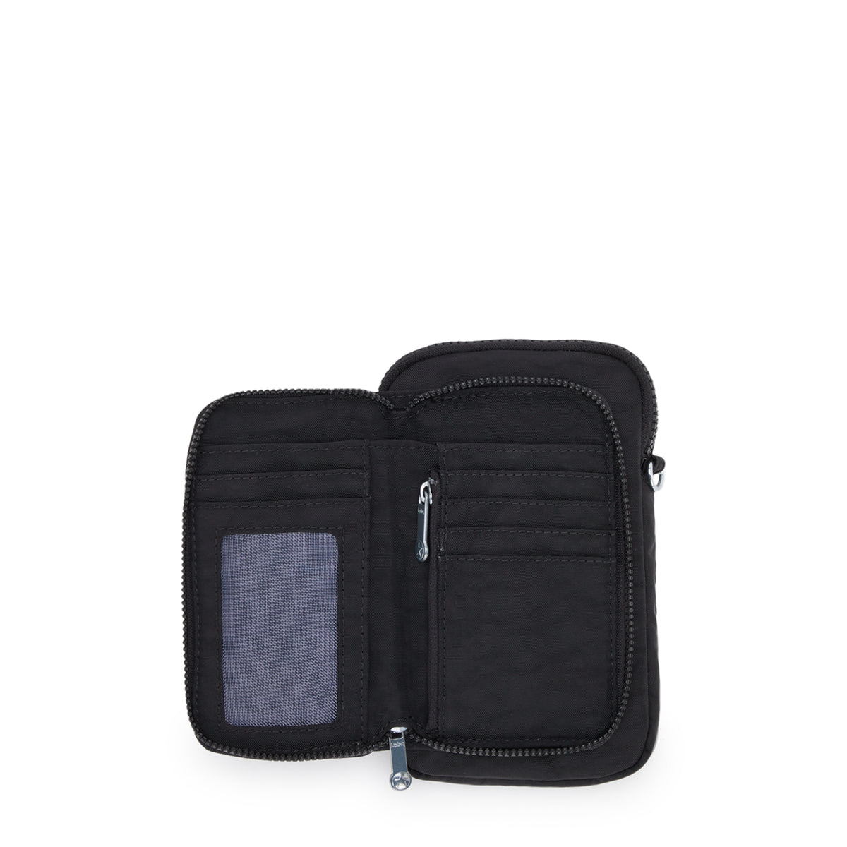 Kipling TELMO Small Wallet with Removable Crossbody Strap - Black Noir ...